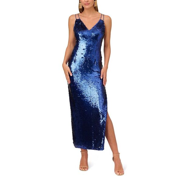Liv Foster | Dresses | Liv Foster Sequin Vneck Column Gown | Poshmark